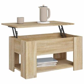 Generic Couchtisch, Liftplatte aus Holzwerkstoff mit Unterer Offener Ablage, Moderner, Minimalistischer Wohnzimmer-Mitteltisch f&uuml;r Heimdekoration und den (79 