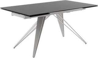 Robas Lund Auszugstisch NEMURO mit Stirnauszug, Sicherheitsglas, satiniert, B/H/T: ca. 160(240)/76/90 cm