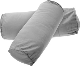 Valiclud 2 Stück Rundes Zylindrisches Nackenstützkissen mit Abnehmbarem Waschbarem Bezug Massagefunktion Vielseitig für Sofa Bett Büro und Reise Ergonomisches 