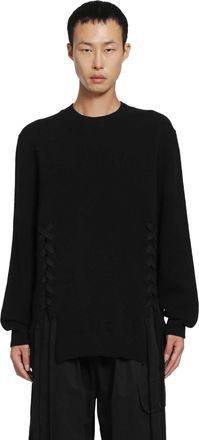 Simone Rocha Merino Lace-Up Hem Jumper