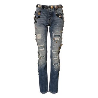 Dolce & Gabbana Femme, Jeans, Bleu, Taille: 34 FR Jean Skinny en Denim