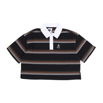 HUF Gestreiftes Crop Polo Shirt - - Tops - Damen - Schwarzk - XS