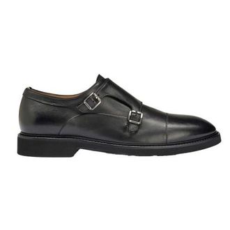 HUGO BOSS Jerrard Oxford-Schuhe für Herren, Leder, Doppelter Monkstrap (Schwarz)