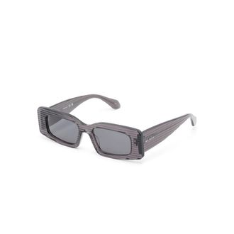Alaia AA0078S-006 Acetate Rectangle Sunglasses - Gray