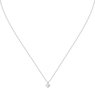 Cleor Collier en or 750/1000 et diamant de synthèse