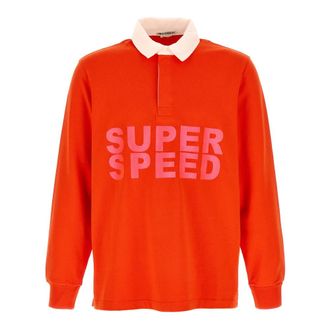 J.W.Anderson Super Speed Rugby Polo Top - - Tops - Herren - Rot - XL