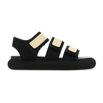 Neous Zweifarbige Stoff und Leder-Oktans Sandalen - - Shoes - Damen - Mehrfarbig - 37 EU