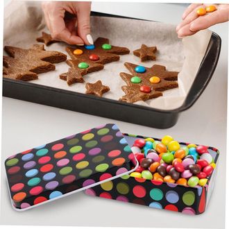 Holibanna 6 Stück Kleine Rechteckige Metalldosen mit Deckel Tinplate Aufbewahrungsboxen für Schmuck Bastelmaterial und Kleinteile Stapelbar Praktische Organizer