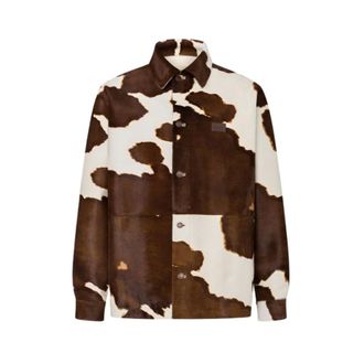 Moschino Homme, Vestes, Brun, Taille: M Pony Skin Jacket