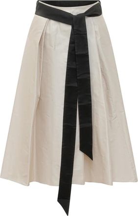 Max Mara Femme, Jupes, Beige, Taille: 42 FR Baschi Pleated Midi Skirt