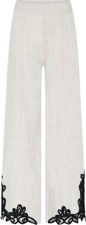 Julie Fagerholt - Heartmade Pantalon large - Femme - Pantalons - Blanc - Taille: 44 FR