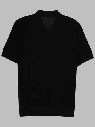 Fred Perry Viscose-Polyamide Knit Polo Shirt - Black