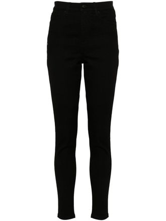 DKNY jean &agrave; patch logo - Noir