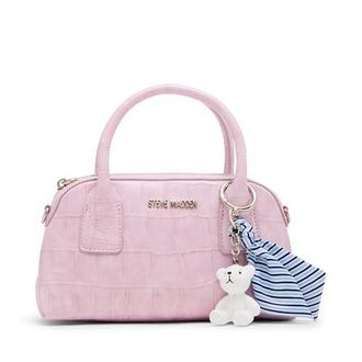 Steve Madden Steve Madden Melodie Petit sac d&ocirc;me avec &eacute;charpe pour femme, Croco rose, taille unique
