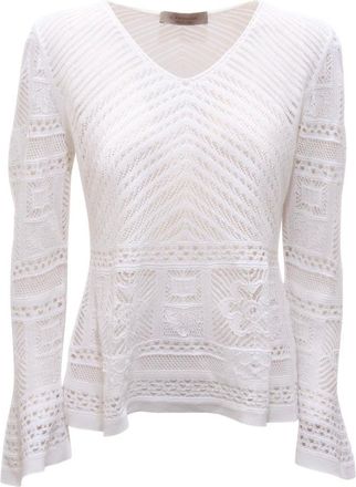 D.exterior Femme, Pulls, Blanc, Taille: 40 FR Patchwork Maglia