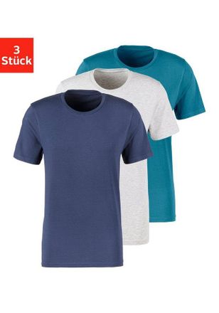 Bruno Banani T-Shirt (Packung, 3-tlg) mit Rundhals-Ausschnitt