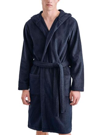 Seidensticker Herren Frottee Bademantel, Navy, XL