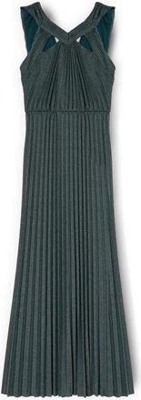 Motivi Femme, Robes, Vert, Taille: 40 FR Longue robe pliss&eacute;e en jersey lurex