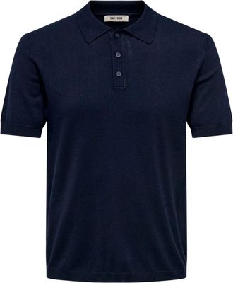 Only & Sons Only & Sons, Homme, Tops, Bleu, Taille: XL Onswyler Life REG 14 SS Polo Knit Noos