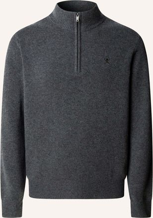 Hackett Pullover Lambswool Hzip grau
