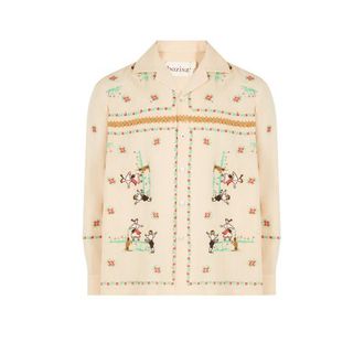 Baziszt Chemise Joy of living en coton m&eacute;lang&eacute;