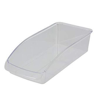 COOK CONCEPT KB64521 Bac de Rangement Frigo en Polystyr&egrave;ne - Optimisation de lEspace - Dimensions 15 x 32 x 8 cm - Coloris Al&eacute;atoire Rouge/Transparent/Bleu/Vert