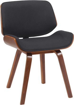 Clp Esszimmerstuhl Beverley Stoffbezug, Polsterstuhl aus Holz, K&uuml;chenstuhl mit R&uuml;ckenlehne, Sessel gepolstert, Farbe:walnuss/schwarz