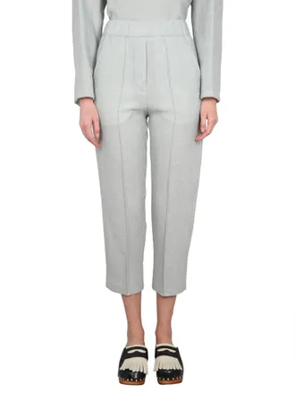 Alysi Virgin Wool Viscose Blend Trousers - Multicolor
