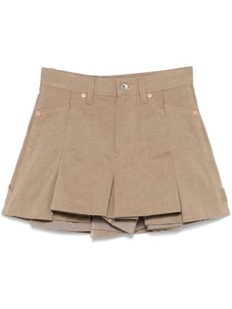 sacai jupe-short en jean - Tons neutres