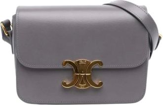 Celine Sac bandouli&egrave;re Triomphe Pre-owned - Femme - Pre-owned - Gris - Taille: ONE Size