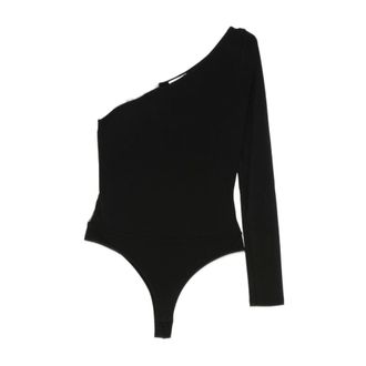 Patrizia Pepe Femme, Tops, Noir, Taille: 40 FR Sequin One-Shoulder Bodysuit