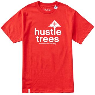 LRG Herren Lifted Research Group Hustle Trees Logo T-Shirt, Rot/Wei&szlig;, 4X