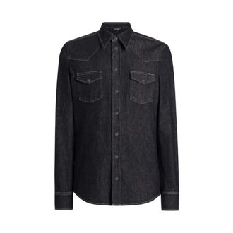 Dolce & Gabbana Dunkelblaue Denimhemd - - Shirts - Herren - Blau - 3XL