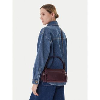 Calvin Klein Handtasche Calvin Klein Pocket Nylon Bag W/ Strap LV04F3132G Dunkelrot