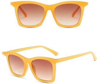Generic Lunettes de soleil design 2025 pour hommes et femmes, forme tendance, protection UV, lunettes de soleil pour lext&eacute;rieur, voyage, th&eacute; orange