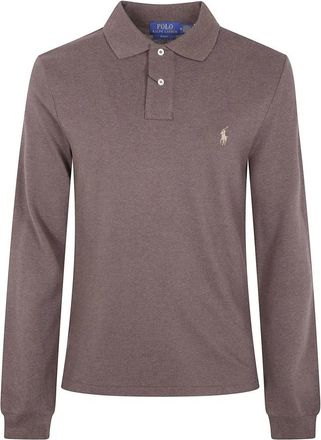 Polo Ralph Lauren Homme, Tops, Brun, Taille: S Polo &agrave; manches longues