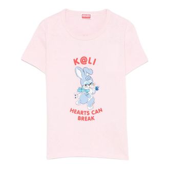 Kenzo Cartoon T-Shirt - - Tops - Damen - Rosa - XS