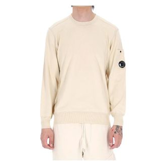 C.P. Company C.p. Company, Homme, Sweatshirts et sweats &agrave; capuche, Beige, Taille: L Maglia girocollo in boston cotton