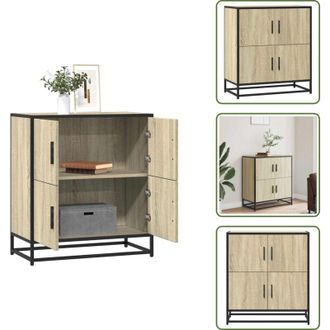 vidaXL Sideboard Sonoma-Eiche 68x35x76 cm Holzwerkstoff - Sideboard - Sideboards - Anrichte - Regal