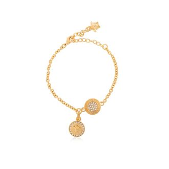Versace Femme, Accessoires, Jaune, Taille: ONE Size Bracelet avec cristaux scintillants
