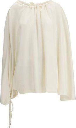 Gabriela Hearst Femme, Blouses et Chemises, Beige, Taille: 36 FR Haut avec pendentifs en spirale or rose