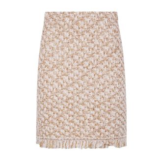 Fabiana Filippi Femme, Jupes, Multicolore, Taille: 38 FR Jupe Élégante en Soie & Nylon Beige