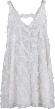 Souvenir Femme, Robes, Blanc, Taille: 36 FR Abito ricami a frange