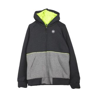 Dolly Noire Schwarzer/Fluo Gr&uuml;n/Grauer Rei&szlig;verschluss Hoodie - - Sweatshirts & Hoodies - Herren - Schwarzk - S