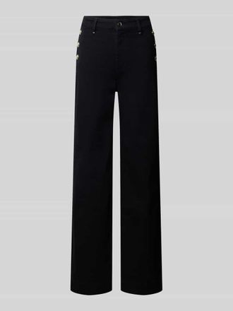 Guess High Waist Palazzo Jeans mit seitlichen Kn&ouml;pfen