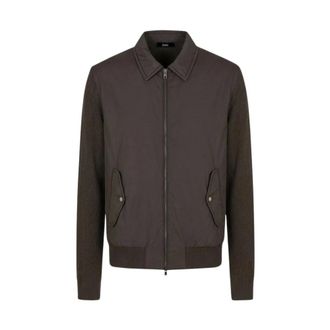 Herno Homme, Vestes, Brun, Taille: L Cardigan zipp&eacute;