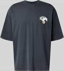 Review T-Shirt mit Logo- und Motiv-Print