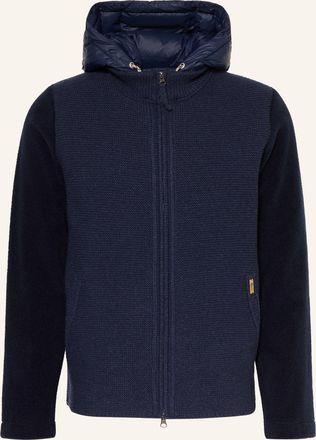 Luis Trenker Strickjacke Luwallacenew Im Materialmix Mit Abnehmbarer Kapuze blau
