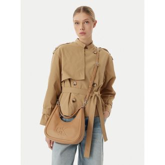 Calvin Klein Handtasche Calvin Klein Bold Ck Small Crescent LV04F3561G Beige