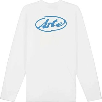 Arte Homme, Tops, Blanc, Taille: S Back Circle Logo Longsleeve